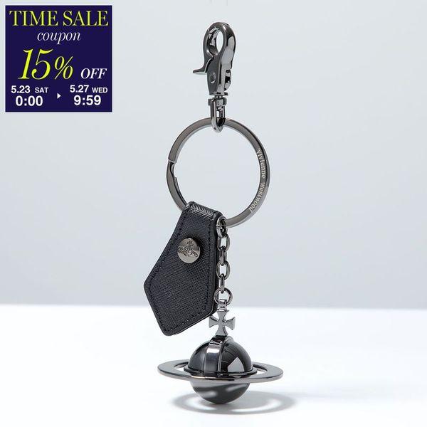 Vivienne Westwood ヴィヴィアンウエストウッド キーリング SAFFIANO 3D ORB GUNMETAL 82030077 OM0009 レディース オーブ キーポルダー バッグチャーム N401/BLACK /【cp_...