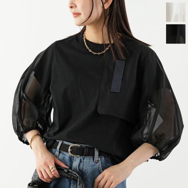 MARECHAL TERRE マルシャル・テル Tシャツ ZMT262CT122 レディース シアー ボリュームスリーブ オーガンジー コットン クルーネック 丸首/【2026年春夏新作】【dc_kikaku】