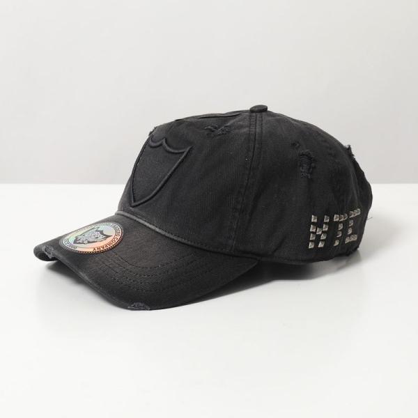 HTC エイチティーシー ベースボールキャップ DESTROYED CAP デストロイ HTCA001 メンズ ロゴ スタッズ ダメージ加工 帽子 BLACK /【2026年春夏新作】