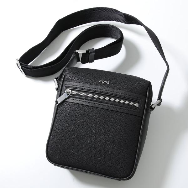 HUGO BOSS ヒューゴボス ショルダーバッグ Daxter MP NS zip 50563718 メンズ クロスボディ メタルロゴ リサイクルレザー 鞄 002 /【2026年春夏新作】