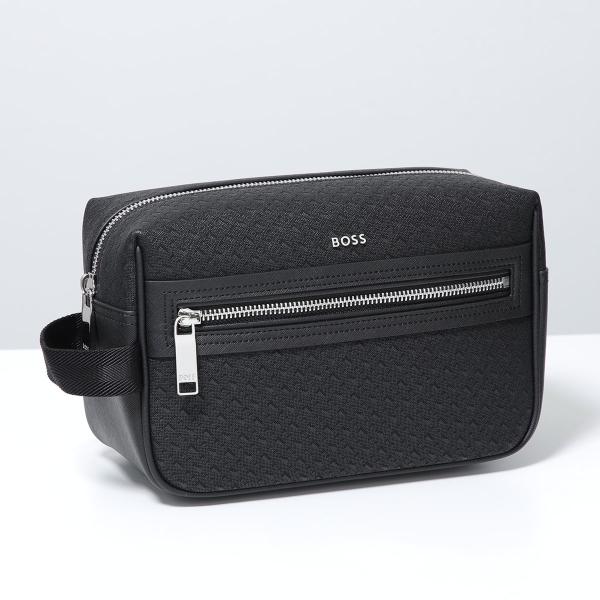 HUGO BOSS ヒューゴボス クラッチバッグ Daxter MP Washbag 50563719 メンズ ハンドバッグ セカンドバッグ メタルロゴ  鞄 002 /【2026年春夏新作】