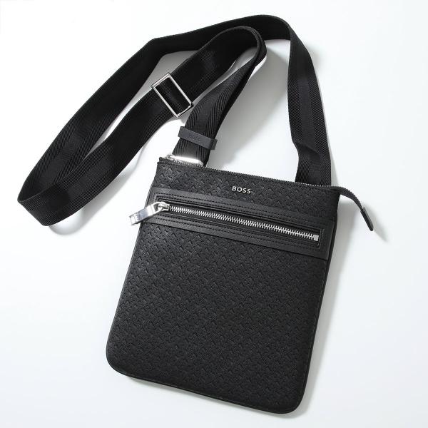 HUGO BOSS ヒューゴボス ショルダーバッグ Daxter MP Envelope 50563717 メンズ クロスボディ リサイクルレザー メタルロゴ 鞄 002  /【2026年春夏新作】