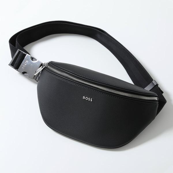 HUGO BOSS ヒューゴボス ボディバッグ Daxter Bumbag 50563859 メンズ ショルダーバッグ クロスボディ メタルロゴ リサイクルレザー 鞄 001 /【2026年春夏新作】