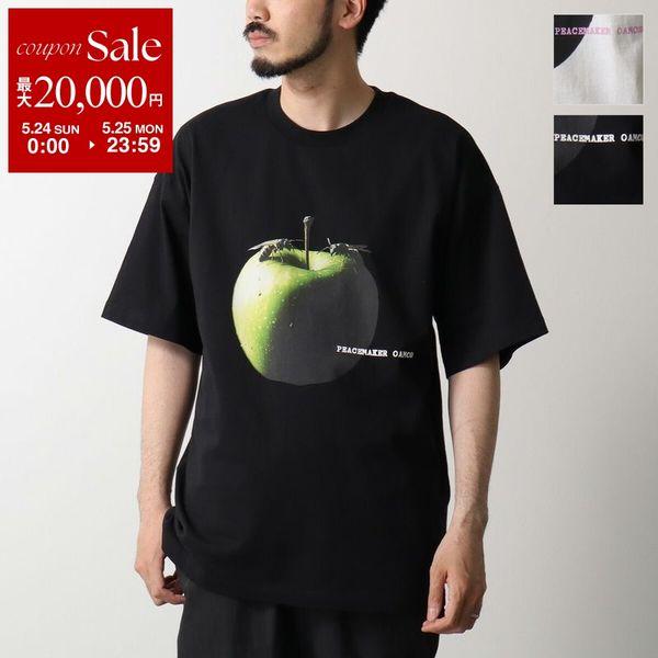 OAMC Peacemaker オーエーエムシー ピースメイカー Tシャツ Oversize Tee  Apple Print PCM3OT02GJE002 メンズ 半袖 カットソー オーバーサイズ コットン クルーネック 丸首 ビッグシル...