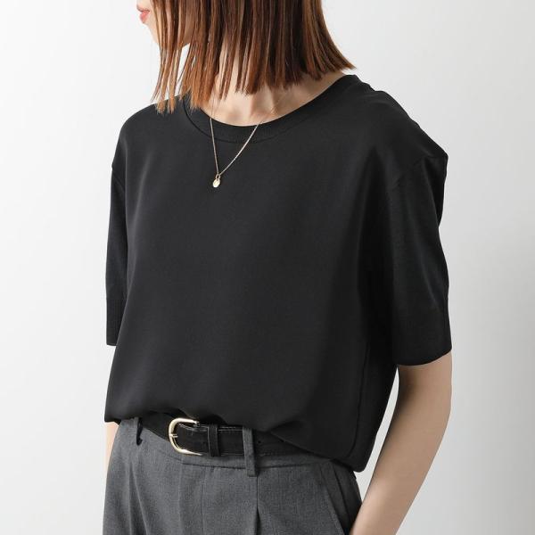 HERNO ヘルノ Tシャツ JG000302D 52056 レディース 半袖 カットソー ニット クルーネック ドッキング ストレッチ ハイゲージ 9300 丸首/【2026年春夏新作】【dc_kikaku】
