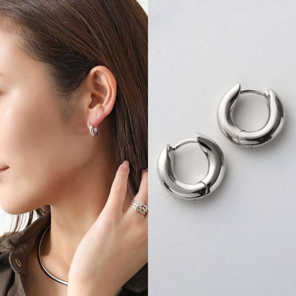 ANNIKA INEZ アニカイネズ フープピアス Wide Oblique Hoops Sml E1005-SML レディース アクセサリー Silver925 シルバー925 シルバー /【2026年春夏新作】