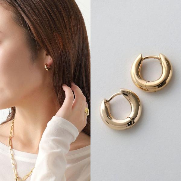 ANNIKA INEZ アニカイネズ フープピアス Wide Oblique Hoops Sml  E1005-SML レディース アクセサリー Silver925 シルバー925 ゴールド /【2026年春夏新作】
