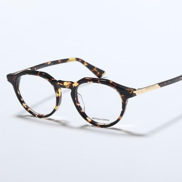 BOTTEGA VENETA ボッテガヴェネタｃ レディース ボストン型 セルフレーム フルリム めがね 眼鏡 ロゴ アイウェア 002/HAVANA-HAVANA レンズ幅 48  伊達メガネ べっこう柄 べっ甲柄 デミ柄/