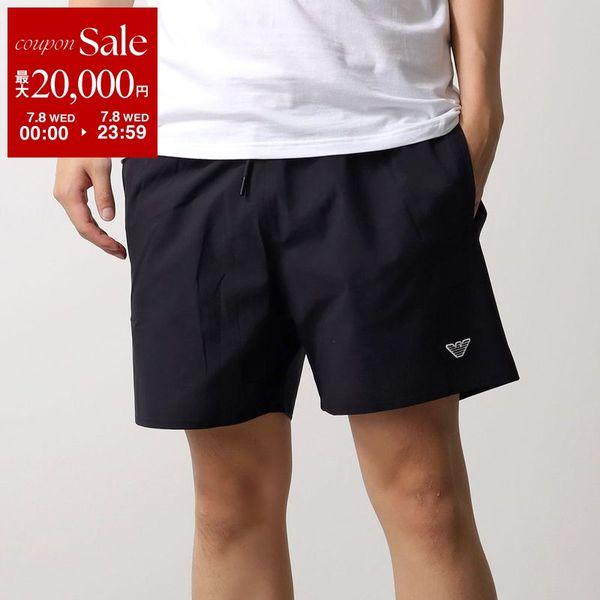 EMPORIO ARMANI エンポリオアルマーニ スイムショーツ BOXER BEACHWEAR EM000583 AF20424 メンズ パンツ イーグルロゴ 刺繍 UC001/BLACK /【2026年春夏新作】【dc_kikaku】
