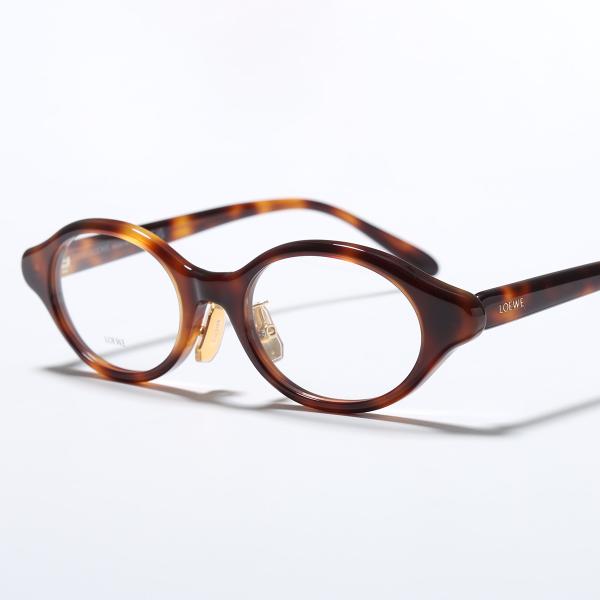 LOEWE ロエベ メガネ LW50110F レディース オーバル型 セルフレーム フルリム クリングスタイプ めがね 眼鏡 ロゴ アイウェア 伊達メガネ 052 べっこう柄 べっ甲柄 デミ柄 レンズ幅 50/【2026年春夏新作】