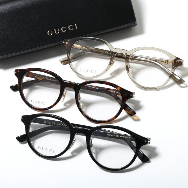 GUCCI グッチ メガネ GG2142OJ レディース ボストン型 クリアフレーム セルフレーム フルリム クリングスタイプ アジアンフィット めがね 眼鏡 ロゴ アイウェア 伊達メガネ 黒縁メガネ レンズ幅 49/