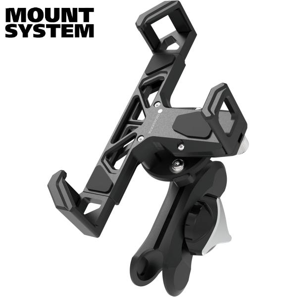 ■ブランド：MOUNT SYSTEM(マウントシステム)■販売元：株式会社 サイン・ハウス■品番：00082997■商品名：スマートフォンホルダーセット モデル：02(ブラック)