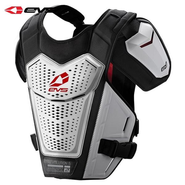 ■ブランド：EVS(イーブイエス)■販売元：RS TAICHI■メーカー品番：EVV038WH01S/M■商品名：REVO 5 チェストプロテクター(2colors) WHITE ADULT-S/M.YOUTH