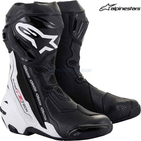 ■ブランド：alpinestars(アルパインスターズ)■販売元：岡田商事 株式会社■品番：2220121■商品名：ブーツ SUPERTECH-R VENTED BOOT カラー:BLACK WHITE(12) サイズ:45/29.5cm