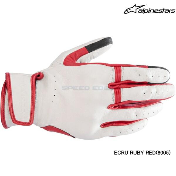 ■ブランド：alpinestars(アルパインスターズ)■販売元：岡田商事 株式会社■品番：3509624■商品名：グローブ DYNO LEATHER GLOVE カラー:ECRU RUBY RED(8005) サイズ:L
