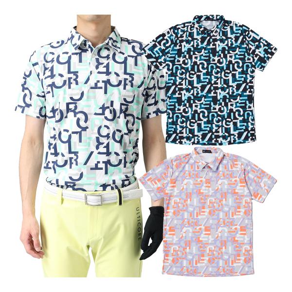 【商品説明】ULTICOREロゴをモチーフにした総柄プリントが印象的な半袖シャツ。衣服内を快適に保つ機能（-3℃）素材はストレッチ性も高く動きやすいです。【機能】ShinCloストレッチCool、4WAYストレッチ、-3℃、吸汗速乾、UVカ...