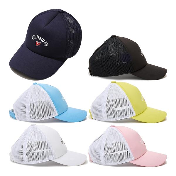 【商品説明】Love Callawayのアイコンプリントを施したポニーテールメッシュキャップ。後方パネルの高い位置から髪の毛を出すことができ、可愛らしさだけでなく実用性にも優れたキャップです。春夏の爽やかなイメージにぴったりのメッシュ素材を...