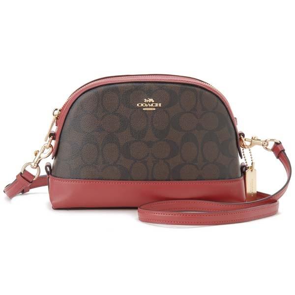 コーチ COACH ショルダーバッグ ブラウン×レッド 赤 レディース コーチ COACH ショルダーバッグ ブラウン×レッド 赤 レディース