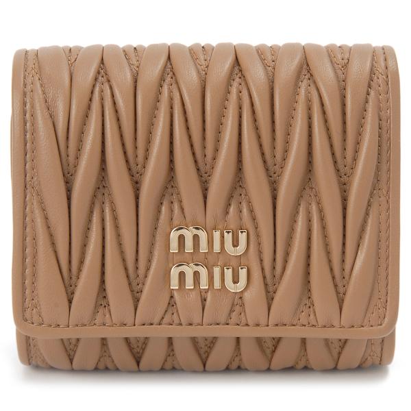 ミュウミュウ MIU MIU 三つ折り財布 レディース 5MH033 AFPP F098L マテラッセ