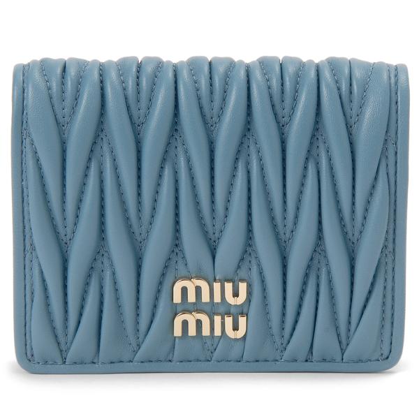 ミュウミュウ MIU MIU 二つ折り財布 レディース 5MV204 AFPP F0F16 マトラッセ