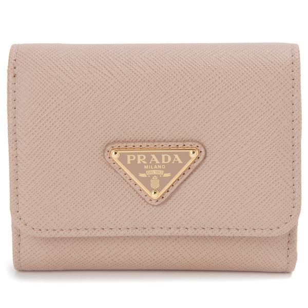 PRADA プラダ 三つ折り財布 レディース ブラック 1MH043 QHH F0236