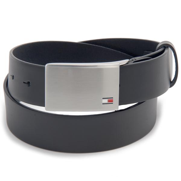 TOMMY HILFIGER トミーヒルフィガー ベルト メンズ ブラック AM0AM01995002 PLAQUE BELT 3.5 ADJ