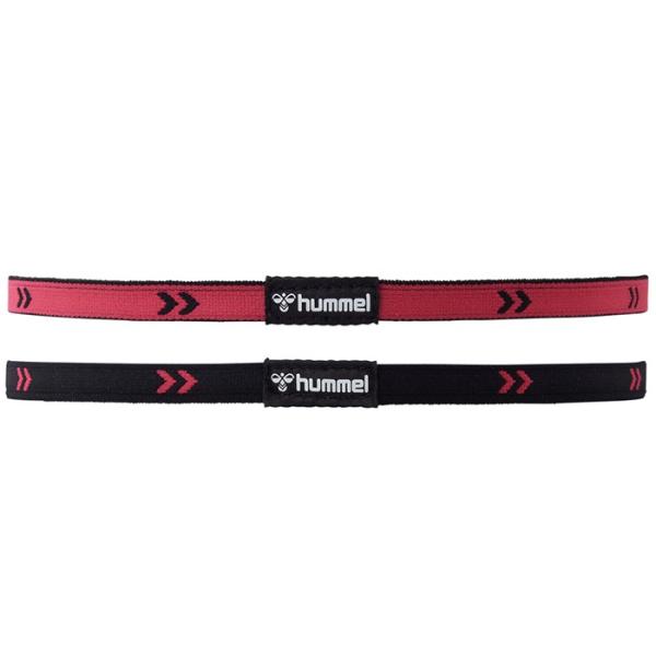【メーカー】ヒュンメル（hummel）【カテゴリー】サッカー【分類】ウェアアクセサリー【商品説明】両面楽しめるジャガード仕様のリバーシブルヘアゴム。【カラー・仕様・サイズ】カラー：9025（ブラック×ピンク）素材：ナイロン×ポリエステル×ポ...