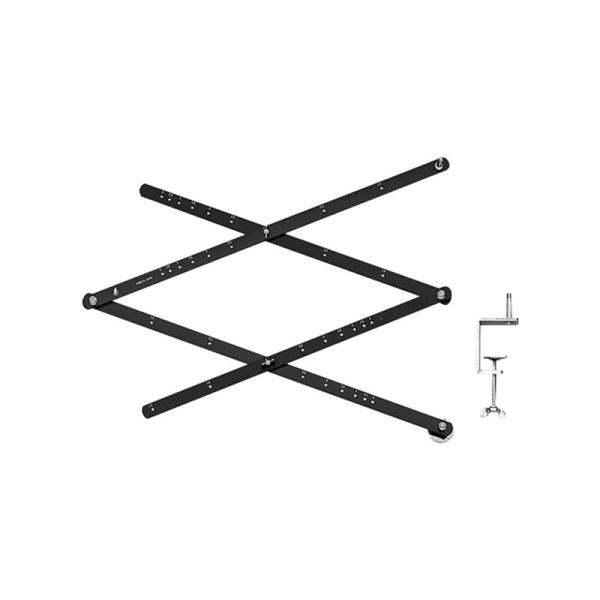 特長●イラスト・写真等の原図を5倍まで拡大、1/5に縮小できます。●始めに拡大・縮小の倍率を決めたら、原図をなぞるだけで拡大・縮小された図が描けます。仕様●本体サイズ 423×55×35mm●製品質量 211g●材質 本体：アルミ 部品：真...