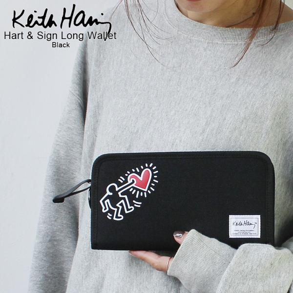 ■商品詳細Keith Haring キースヘリング　Hart &amp; Sign Long Wallet / ロングウォレット■サイズ(cm)11cm×21cm■カラーBlack■素材ポリエステル100%■商品説明ハートマークが印象的なア...