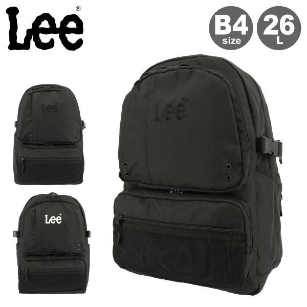 Lee大人気刺繍ロゴシリーズ！通勤、通学、普段使いに最適！■サイズ：約W30×H48×D16cm対応サイズ：B4容量：約26L重量：約650g持ち手長さ：約8cmショルダー長さ：約47〜88cm（取り外し不可）■カラー：【01】ブラック【1...