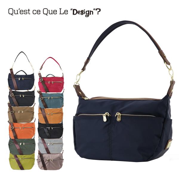 光沢感のあるナイロンに、ナチュラルなシボ感のあるフェイクレザーを使用。セミショルダー、ショルダーの2WAYで使用可能。■サイズ：約W32×H20×D11cm重量：約360g持ち手長さ：約52cmショルダー長さ：約72〜133cm(取り外し可...