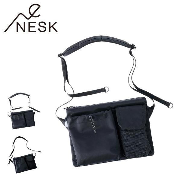 ■サイズ：約W29×H21×D2cm重量：約280gショルダー長さ：約90〜120cm（取り外し不可）■カラー：【TWILL】BLACK【FACE】BLACK■素材：NYLON 100%■仕様：ファスナー式開閉内側：メッシュポケット×2前面...