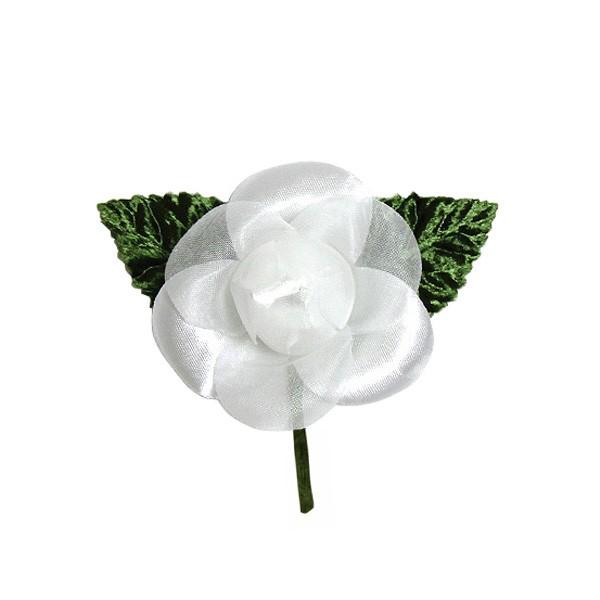 ● 商品名／ニューソフトローズ小・ホワイト● サイズ／花径4.5センチ卒園式、入園式、入学式、卒業式の良き日に。おめでとうと共に。ピン、バッヂ、徽章・記章はイベント、セレモニーに。記念・周年パーティー、オープン・式典、セレモニー、学校行事（...