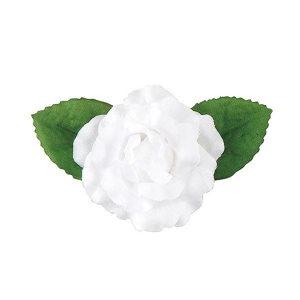 ● 商品名／ポンジーローズ・ホワイト● サイズ／花径5.5センチ卒園式、入園式、入学式、卒業式の良き日に。おめでとうと共に。ピン、バッヂ、徽章・記章はイベント、セレモニーに。記念・周年パーティー、オープン・式典、セレモニー、学校行事（卒園・...