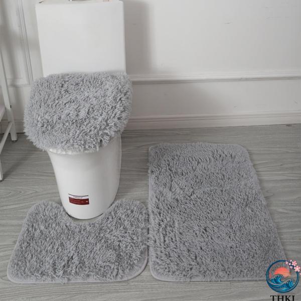 商品の説明                                                柔らかい質感: このトイレマットセットは人工繊維製で、バスルームで柔らかく快適な質感を味わえます。  強力な吸水性: 素早く強力な吸収...