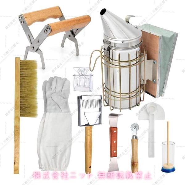 ステンレス鋼の喫煙者ハイブの喫煙者は、ミツバチを落ち着かせるために煙を出すことができますステンレススチール製喫煙者ステンレス鋼製のHive Somkerは安全な煙を生じさせる煙を囲むために喫煙者を囲む熱シールドとフック保護ガードハイブ喫煙者...