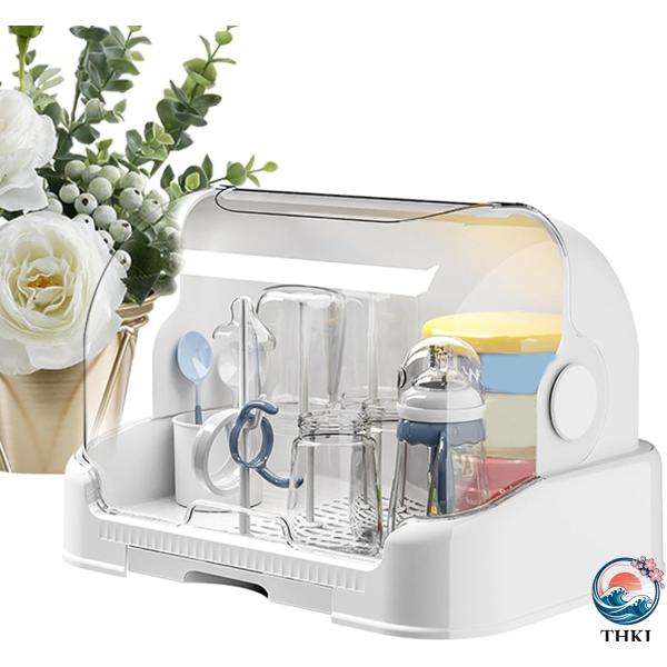 商品の説明                                                実用的な省スペースボトルドライヤーホルダーでキッチンを整理し、カウンタースペースを節約しましょう。 取り外し可能なドリップトレイと優れ...