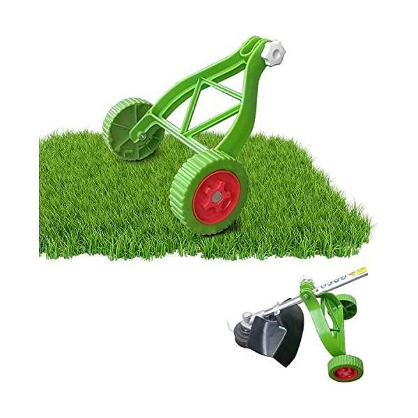 【労力を節約】工具を長時間保持すると、手や肩の痛みを引き起こす可能性があります。補助車輪は非常に便利です。手や肩の痛みを引き起こすために工具を長時間保持する必要はありません。雑草を簡単に掃除し、庭をきれいで美しくするのに役立ちます。【高さ調...