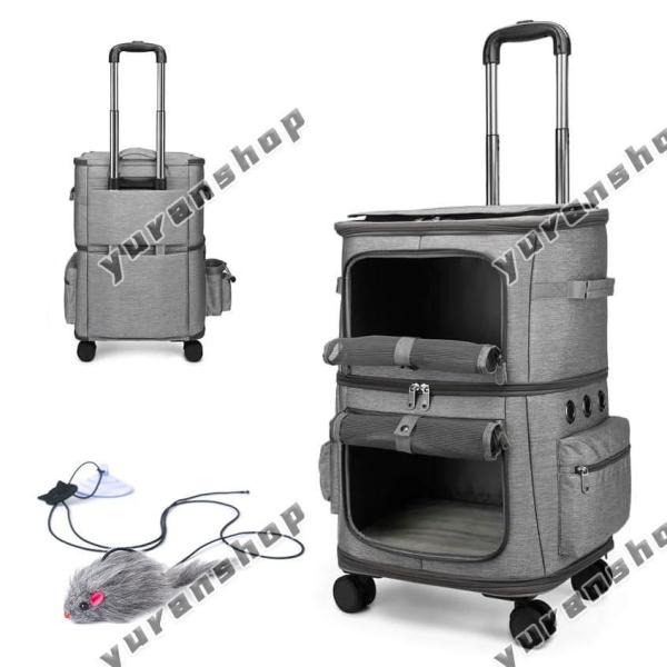 【商品仕様】展開サイズ：長さ40 x 幅31 x 高さ55cm 商品重量：約3kg 適用ペット：11kg以内の小型ペット。上段は5kg、下段は6kgの重量を支えることができます。猫フェルトのおもちゃが1つ付いています。【プレミアム素材】リネ...