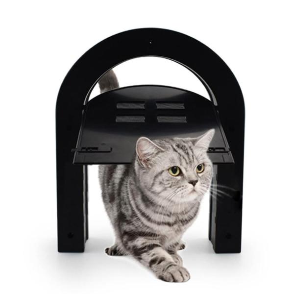 - 小さなペットゲート: 猫や小型犬が手間をかけずに出入りできる完璧なサイズです (内寸: 1.6"(D) x 6.5"(W) x 9.8"(H)、白) (Color : Black, Size : (11.4*2.6*9.4"))- 耐久...
