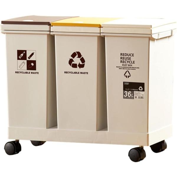 【3分別ゴミ箱】この薄い自由な分別ゴミ箱は、コンビニやスーパーのゴミ袋やビニール袋をかけるだけで、ゴミを分別することができます。蓋を開けると、移動しやすく、隙間に簡単に入れることができ、しかも薄いので高品質なPPプラスチックを採用しています...