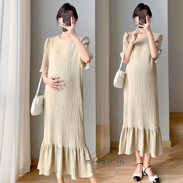 マタニティ 服 ロングワンピース 体型カバー プレゼント マタニティウェア マタニティワンピースデート 誕生日 お祝い パーティー お呼ばれ お見合い お花見 お家デート 撮影 女子力アップ 細みえ 大きいサイズ 大人可愛い 上品 エレガン...