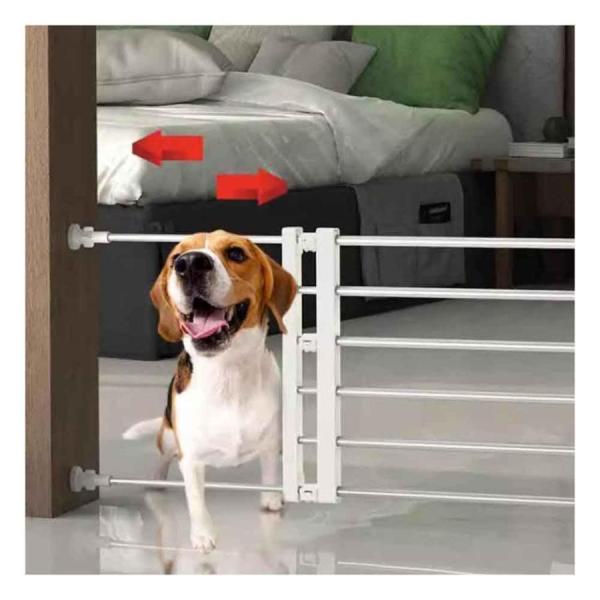 【調節可能なドッグゲート】伸縮可能なドッグゲートは中型と小型のペットに適しています。人が出入りしやすく、高さが足りない場合は積み重ねることができます。引き込み式のデザインは、あなたのペット分離計画をより簡単に完了することができます。購入する...