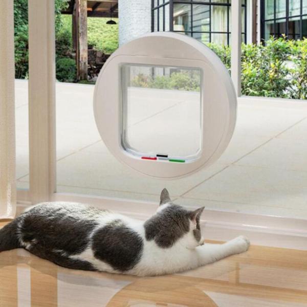 ??【安全&amp;amp;amp;amp;思いやり】猫のドアには、猫が透けて見える透明な猫のフラップがあります。 猫用のペットドアには、ドアが閉まる音を抑える静音ブラシが付いています。??【磁気吸引】猫が簡単に出し入れできるようにしっかり...