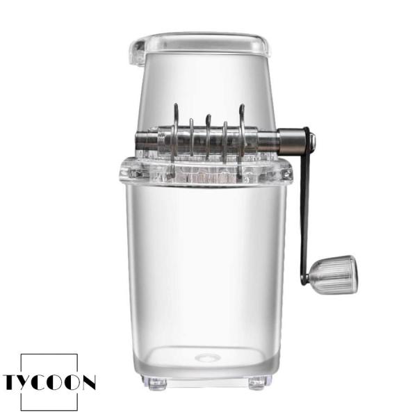 【操作は簡単】一体型のステンレス製アイスクラッシャーは、厚さの異なる角氷に合わせて作られています。上の容器に角氷を追加し、次に蓋を上に置き、角氷が好きなだけ押しつぶされるまで作業ハンドルを回転させ始めるだけです。【内部構造がクリア】手動製氷...