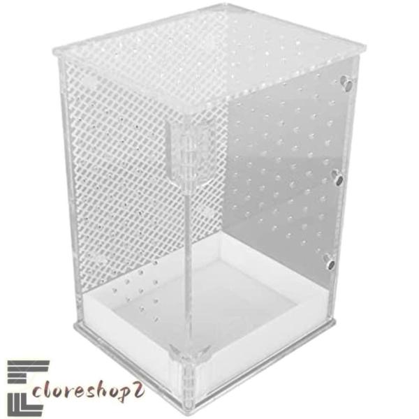 防水設計: 装飾用および水景用品用のグリッドを備えた背面、防水性、頑丈な職人技により、水が内部に漏れないようにします。磁気ドア：爬虫類テラリウムタンクは、掃除や交換のために簡単に開くことができる磁気ドアで設計されており、ペットが逃げるのを効...