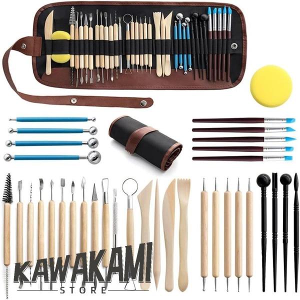 粘土彫刻ツール 陶芸・粘土ツール 陶芸工具 36本セット 造形 粘土細工 ヘラ 粘土工芸ツール ステンレス製 DIY彫刻ツール 陶芸道具 プレゼントに最適