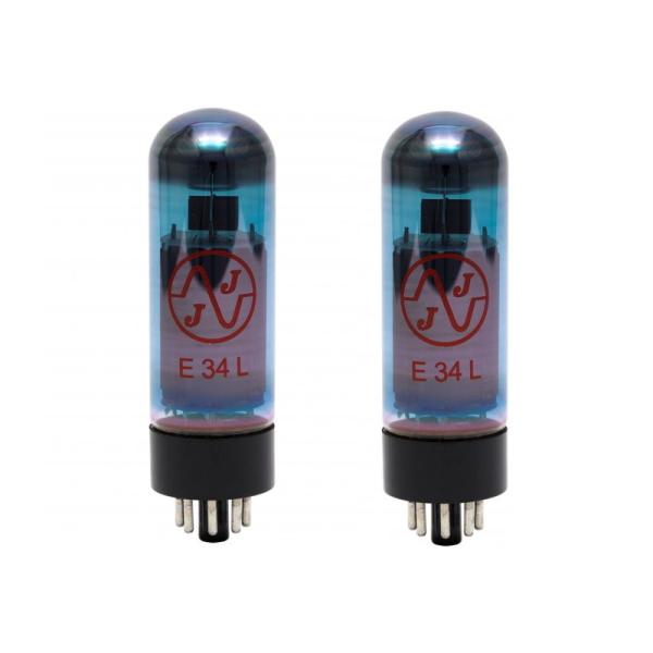 JJ E34L BLUE /MPマッチドペア JJエレクトロニック 真空管透明感ある新鮮でクリアな音質シングルでもプッシュプルでも！・電力増幅回路用傍熱型５極管・マッチドペア・ガラスが青色着色された外観・E34L＝EL34/6CA7 互換