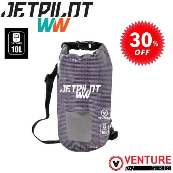　JETPILOTの防水マリンバッグです。・容量10リットルのお手頃サイズで1人分の荷物や小物入れに最適。・上の口の部分をくるくると巻いてバックルで留める構造なので、出し入れが簡単です。・ショルダーストラップは取り外し可能。肩掛け、手持ちの...