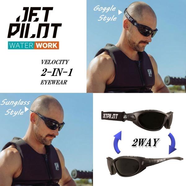 ★★★ JETPILOT 2026 MODEL ★★★2026年モデルの2-in-1アイウェアです　・用途に応じてサングラス⇔ゴーグルに形を変えられる2WAY仕様です！　・100%偏光レンズ仕様です。　・UVカットレンズ。　・JETPILO...